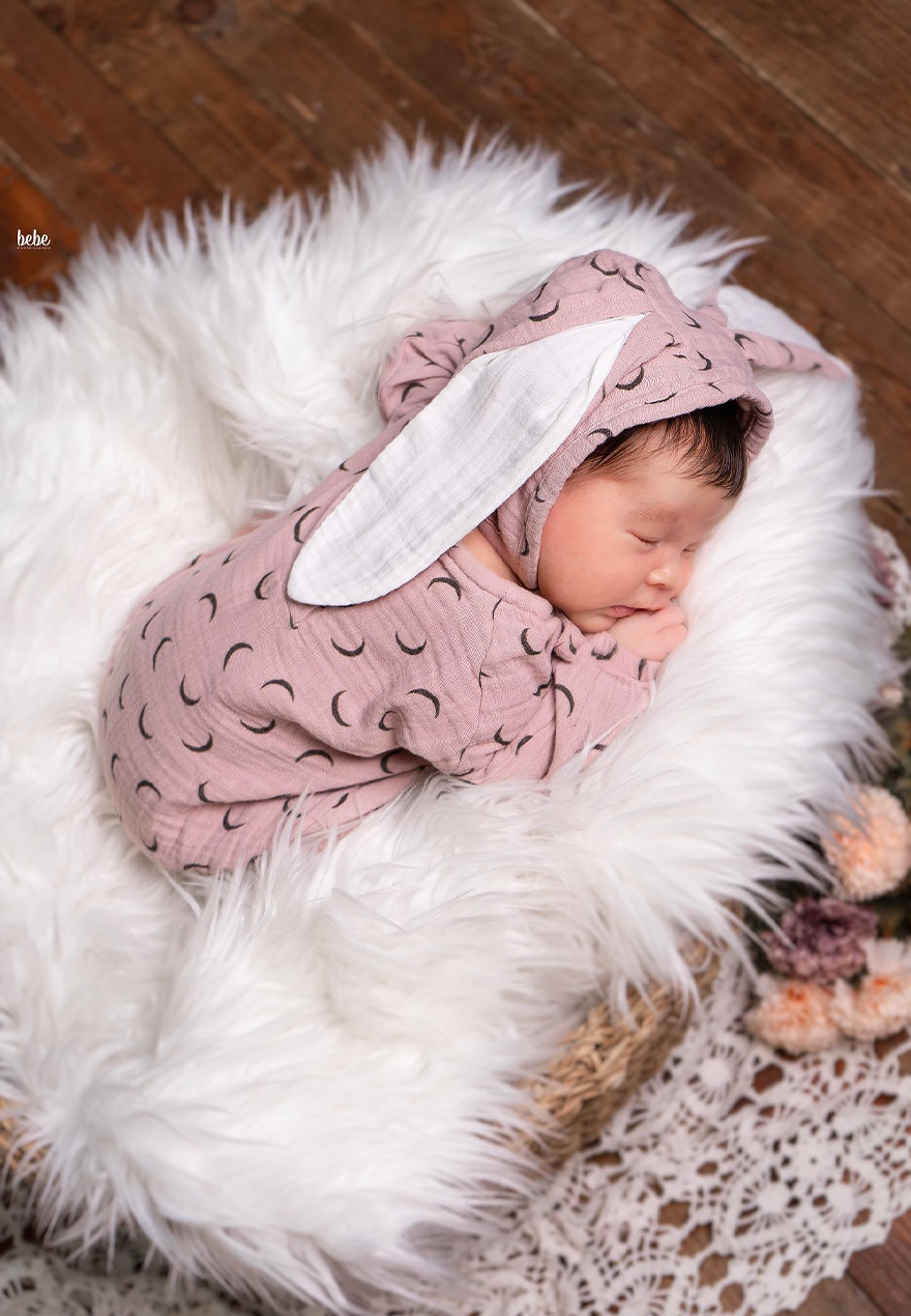 Moon Jumpsuit & Bunny Bonnet – Baby Molla